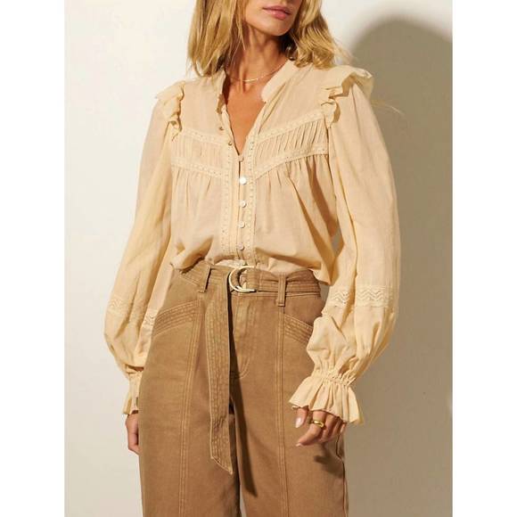 Kivari | Tops | New Kivari Isabella Blouse In Honey | Poshmark